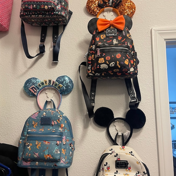 1" Mouse Ear/bag Wall Hook, Mouse Ear/bag Display, Headband/bag Hanger ...