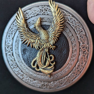 Phoenix Rising Pin Badge - Etsy