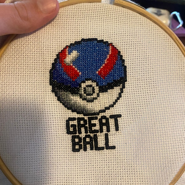 Great Ball Pokeball Cross Stitch Pattern - Etsy