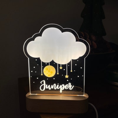 Kid Night Light With Custom Name, Nursery Room Night Light ...