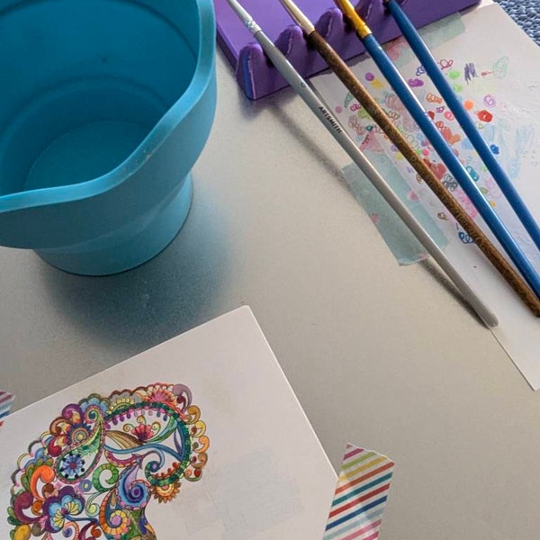 3D Printed Paint Brush Tray – Holds 6 or 12 Small Brushes - Etsy