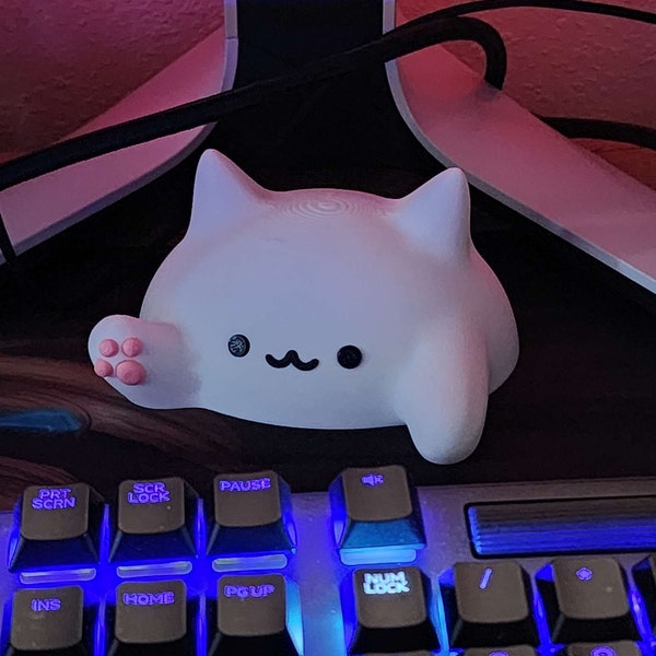 Kawaii Desk / Bongo Cat Meme - Adorable Desk Accessory - Keep Your Desk ...