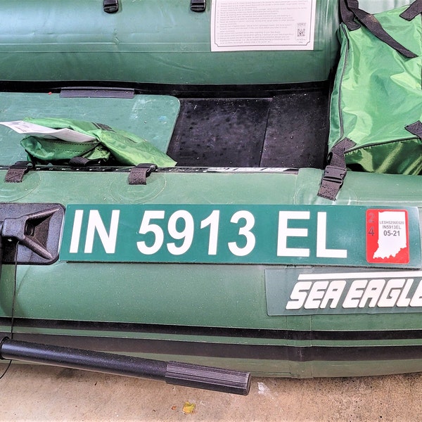 Set of 2 Watercraft Registration Numbers 3 INCH Lettering Vinyl Boat ...