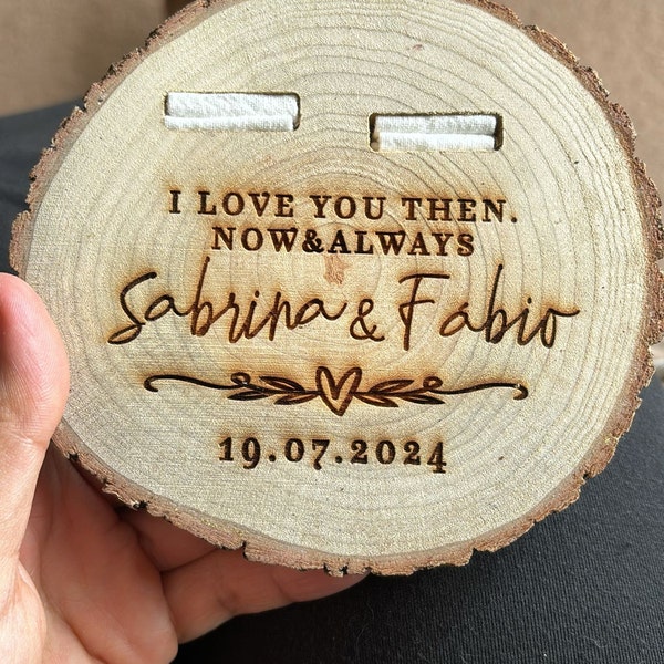 Tree Stump Wedding Ring Box, Tree Stump Ring Bearer Box, Double ...