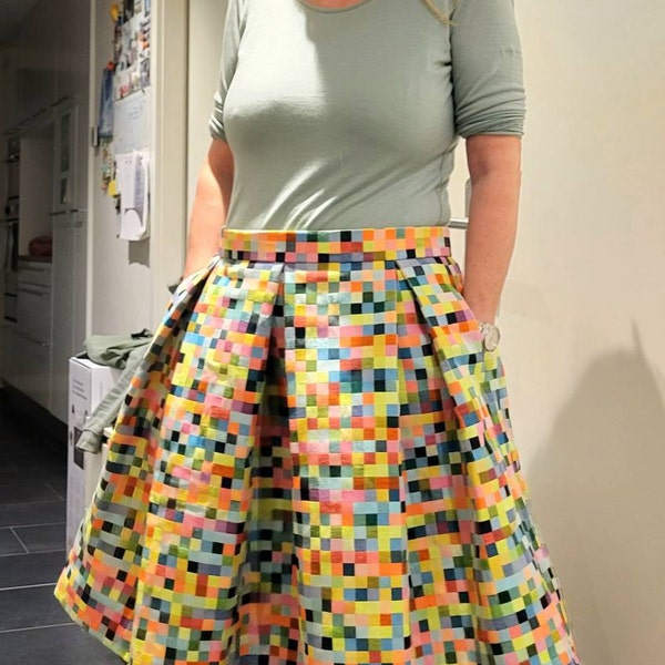PIXEL Skirt With Pockets - Etsy