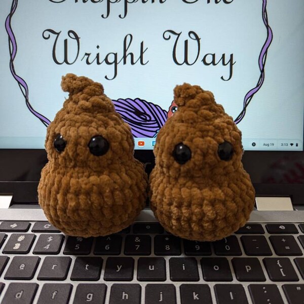 Humorous Positive Poo Emoji Crochet Pattern With Printable Gift Cards ...