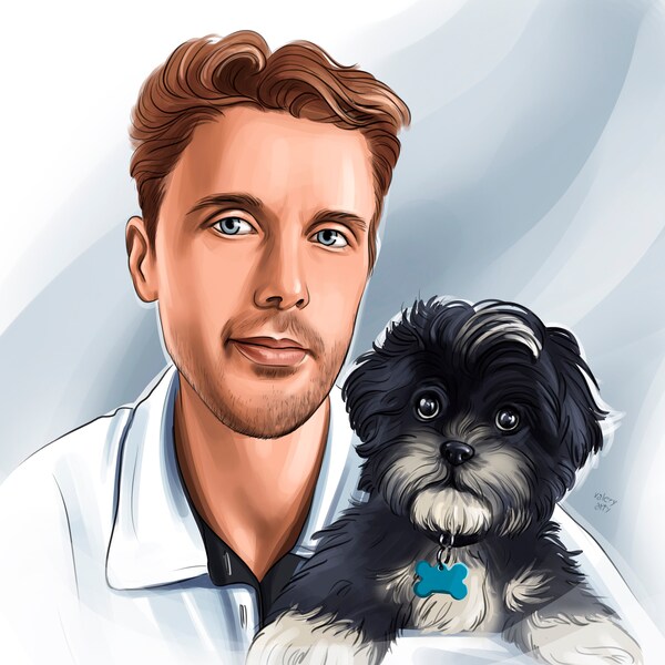 Custom Digital Portrait, Headshot Portrait, Portrait From Photo ...