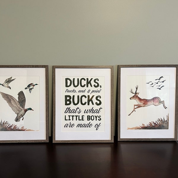 Hunting Nursery Prints, Baby Boy Nursery Decor, Duck Hunting Nursery ...