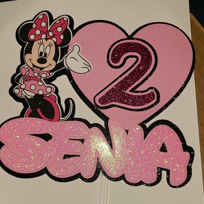 Personalize Minnie Mouse Name Cake Topper Minnie Mouse Club - Etsy
