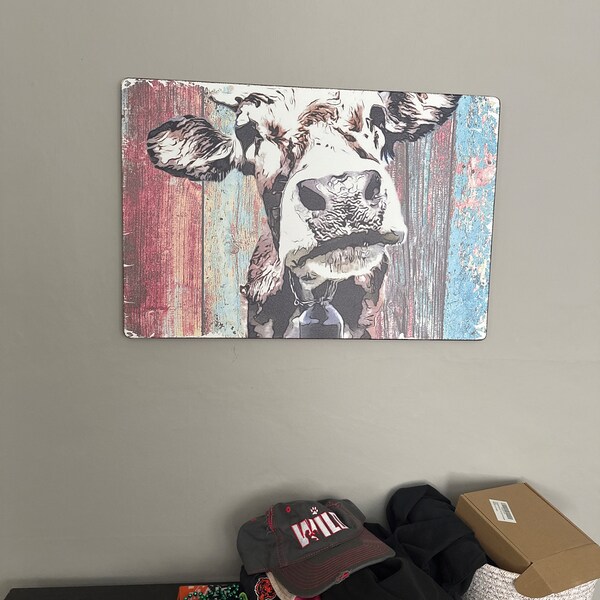 Cow Wall Art, Cow Print, Cow Wallhanging, Farmhouse Decor, Country ...