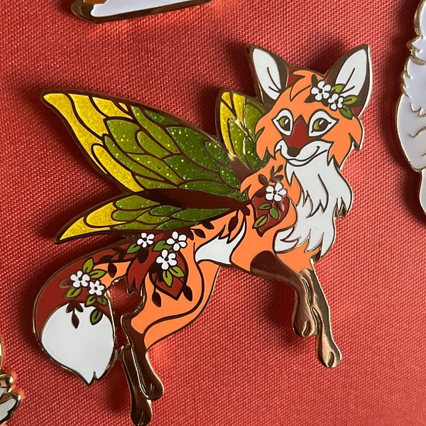 Woodland Sleeping Fawn Flowers Enamel Pin | Cottagecore - Etsy