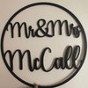 Mr and Mrs Sign for Wall, Large Custom Name Sign, Couples Name Sign ...