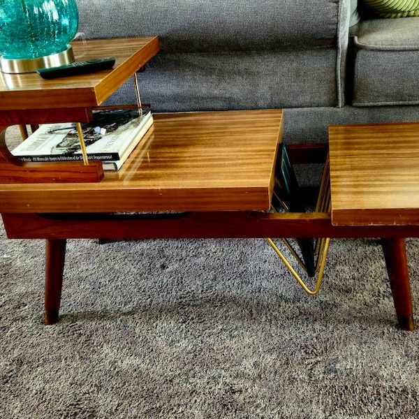 Vintage Magazine Rack Table - Etsy