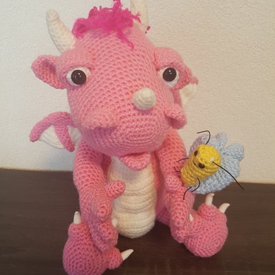 Raspberry Dragon Amigurumi Crochet Pattern From Dinegurumi Direct ...