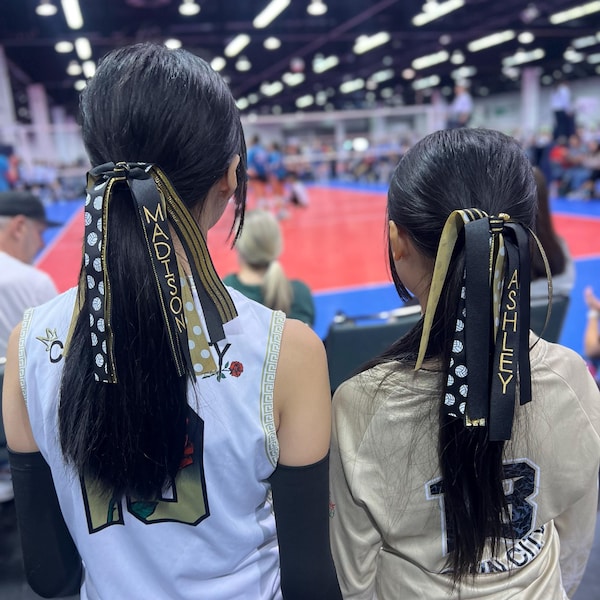 Personalized Embroidered Soccer Ponytail Streamer/soccer Hair Bow ...