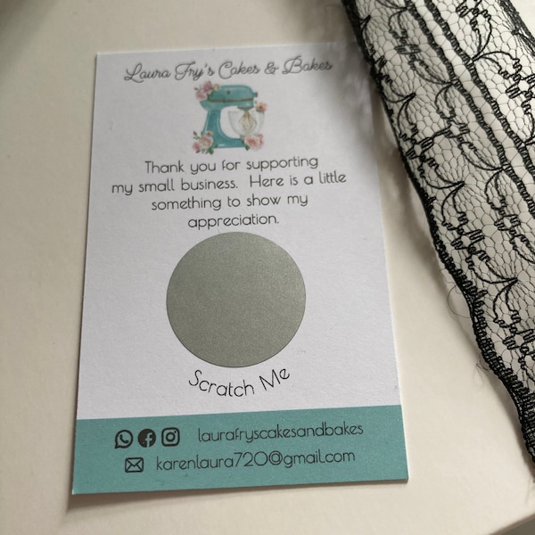 Personalised Business Scratch Cards - Etsy UK