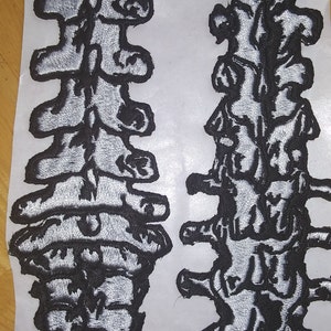 Spine Back Patch Large Embroidered Patch Skeleton Skull - Etsy