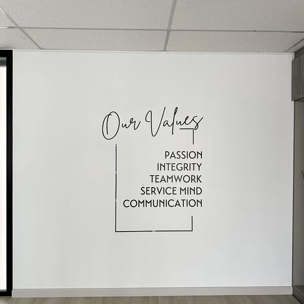 One Team Meeting Expectations Wall Decal - Teamwork Wall Art - Team ...