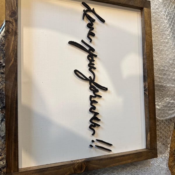 3D Custom Handwritten Wooden Sign || Personal Handwriting Wood Sign ...