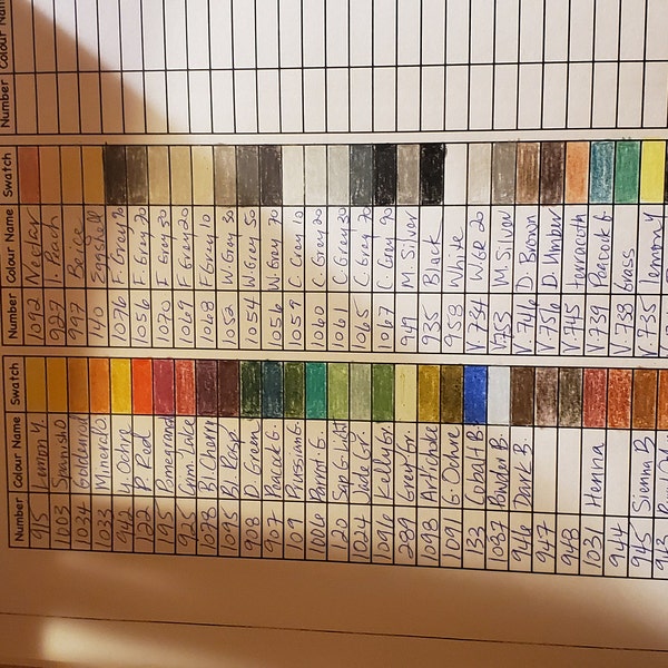 US Blank Color Swatch Chart | 50 Colors | US Letter Portrait ...