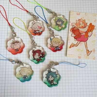 Genshin Impact Charms Full Set Gacha Phone Keychain Charms - Etsy