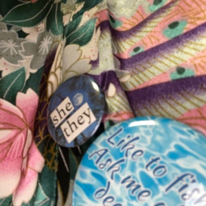Ask Before Touching OOAK Customizable Pin | Etsy