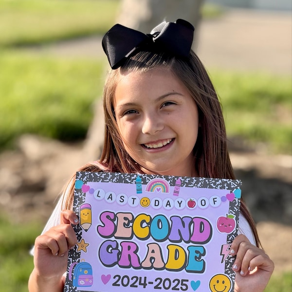 First Day of Fifth Grade Sign Printable Back to School Sign First Day ...