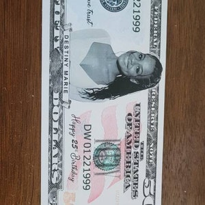 Personalized 100 Dollar Bill Prints, Perfect for the Bride, Birthday ...