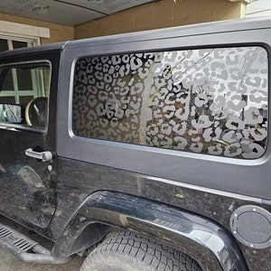 Leopard Cheetah Print Rear Window Decals Fit Jeep Wrangler Unlimited ...