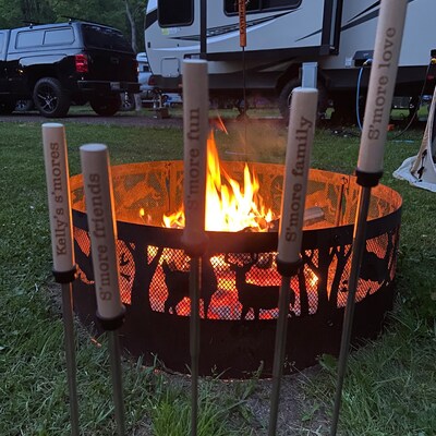 Custom Engraved S'mores Roasting Stick Set, Personalized Housewarming ...