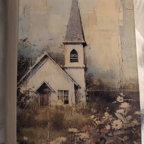 Little Chapel Art Collage Printable Junk Journal Half Papers Scrapbook ...