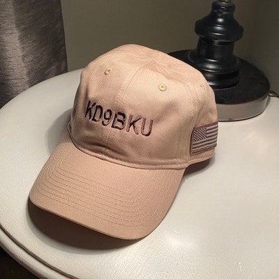 Embroidered Call Sign and Name Tactical Hat With American Flag on Side ...