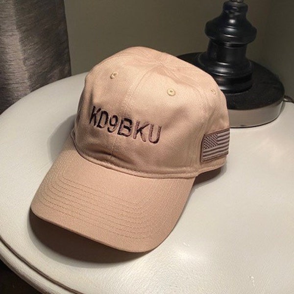 Embroidered Call Sign and Name Tactical Hat With American Flag on Side ...