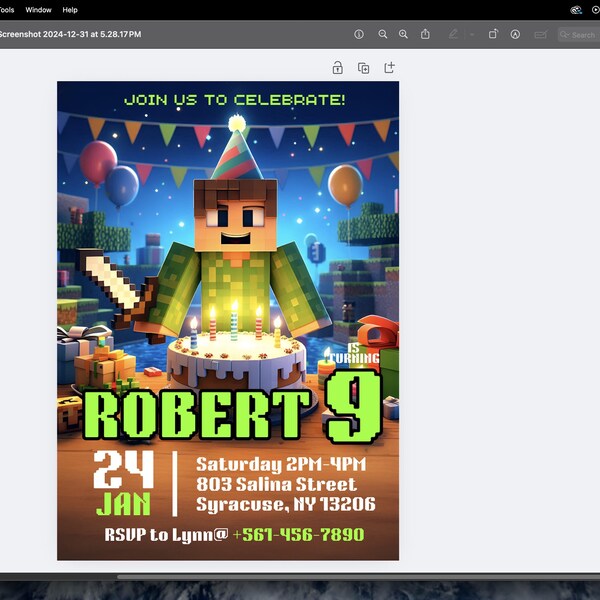 Christian Birthday Invitation Template, Editable Jesus Birthday Invite ...