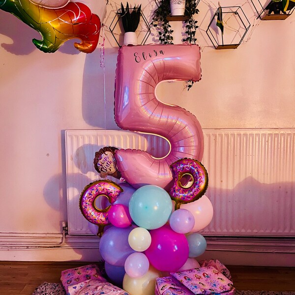 DIY Large 55" Candy or Unicorn Birthday Balloon Sculpture, Pastel ...