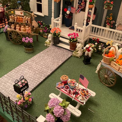 Miniature Doll/dollhouse/diorama Garden/scenery 3h Greenery Bush/wood ...