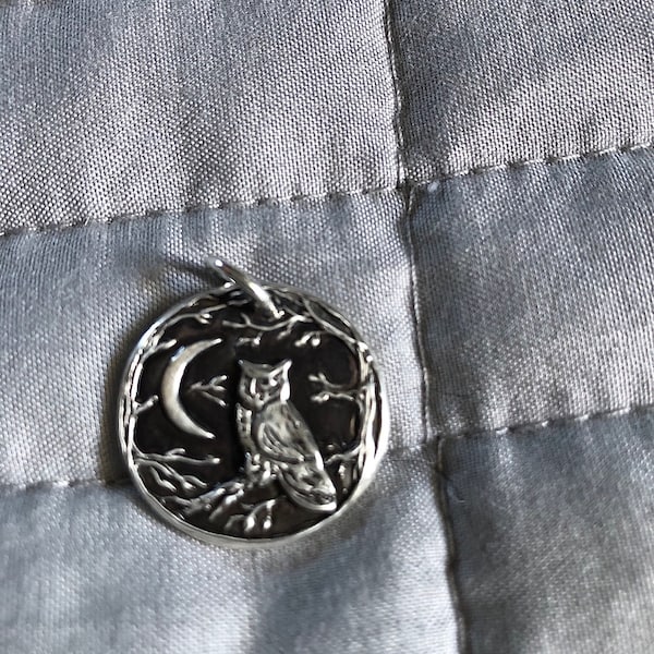 Night Owl No. 2, Fine Silver Pendant, Recycled Silver, Original and ...