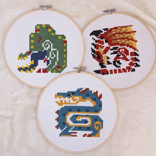 Monster Hunter Cross Stitch Pattern - Collection! (80 Monsters - 160 ...
