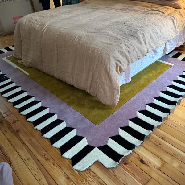 Handmade Round Irregular Shape Hand Tufted Rug 100% Woolen Rug 2x3 3x5 ...