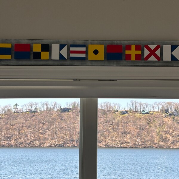 Personalized Nautical Flag Sign – Handcrafted Wood Decor, Personalized ...