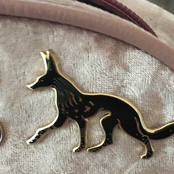 Anubis Pin - Egyptian Mythology - Hard Enamel - Black and Gold Lapel ...