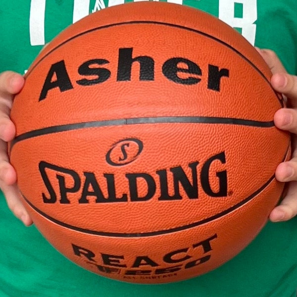 Customized Personalized Spalding TF250 Indoor Outdoor Game Ball 29.5 ...