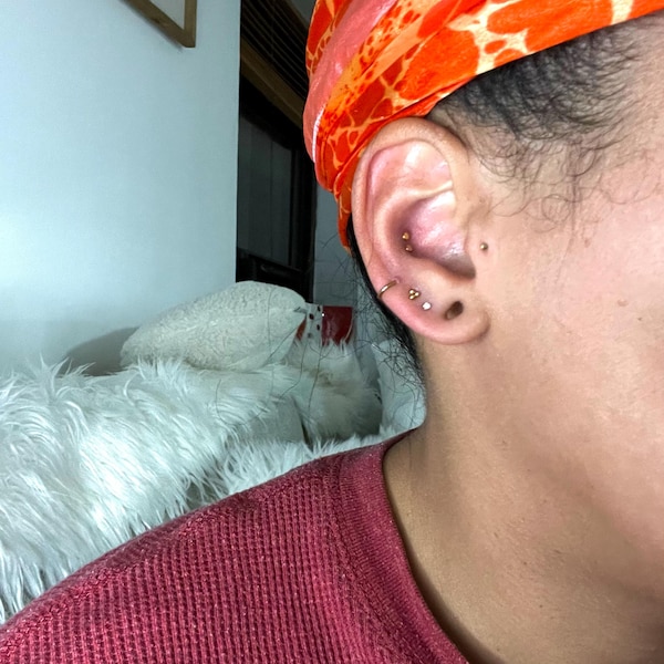 16g/18g/20g Cartilage Hoop Earring, 5-12mm Surgical Steel Plain Hoop ...