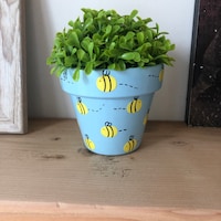Hand Painted Pink Strawberry Cow Print Indoor Plant Pot, Terracotta ...
