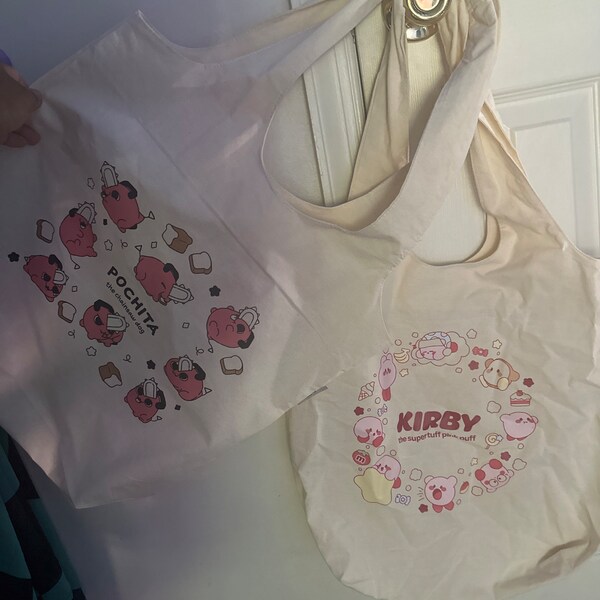 Kirby Totebag | Organic Cotton | Cute Tote | Kirby Bag - Etsy