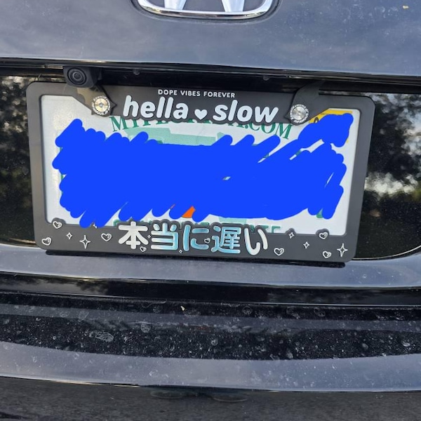 Hella Slow License Plate Frame | Chrome - Etsy