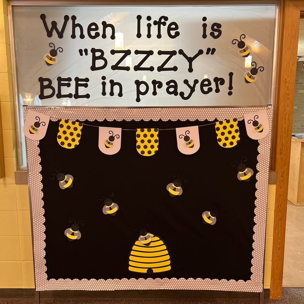 Welcome to Our Hive, Bumble Bee Themed, Pre-made Bulletin Board ...
