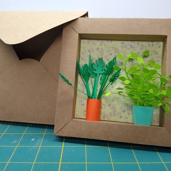 3D Envelope Box Printable Template for Papercraft, Shadowbox, Greeting ...