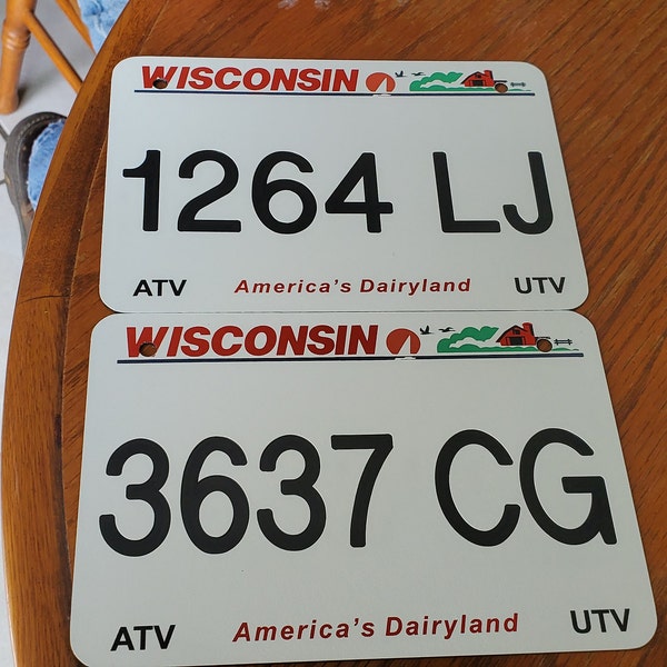 Wisconsin ATV / UTV State Engraved License Plates - Ships Today! - 2025 ...