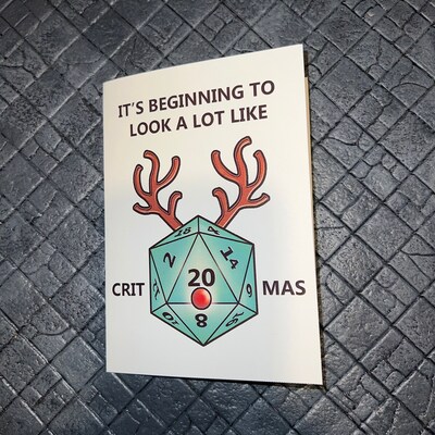 Printable Dungeons and Dragons Greeting Card, D&D, Christmas Card ...